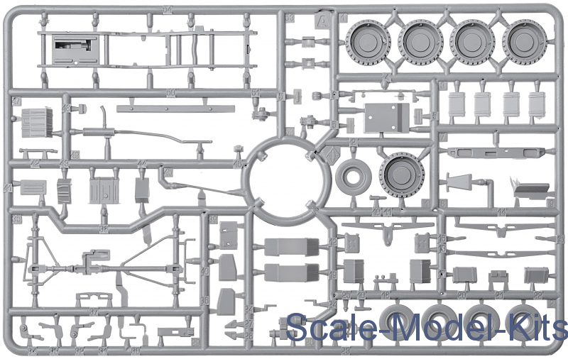 Unimog U1300L 4x4 (Krankenwagen/Ambulance)-Ace plastic scale model kit ...