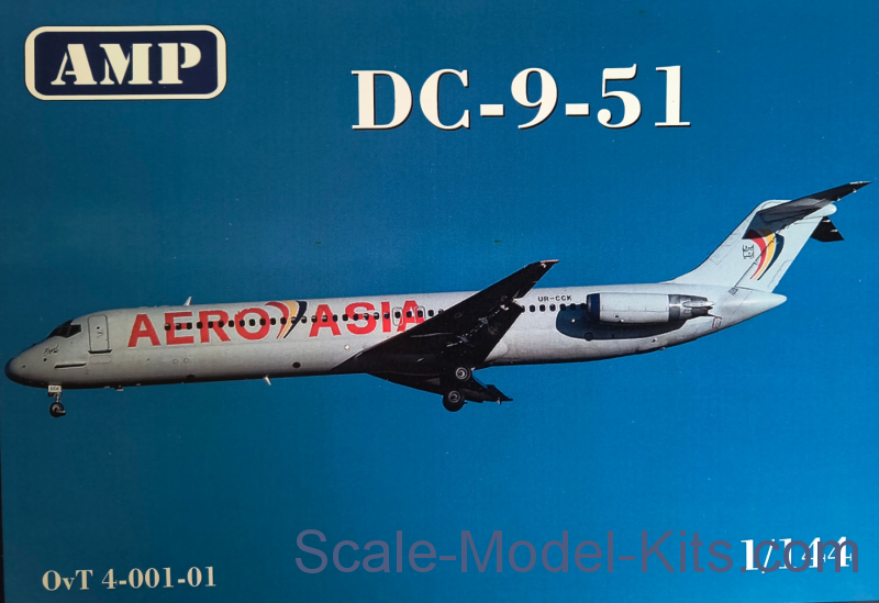 DC-9-51 airliner (AMP OvT kit)-Amodel plastic scale model kit in 1:144 ...