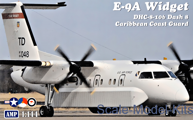 E-9A Widget/DHC-8-106 Dash 8 (Caribbean Coast Guard)-AMP plastic scale ...