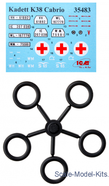 Kadett K38 Cabriolimousine, WWII German Staff Car-ICM plastic scale ...