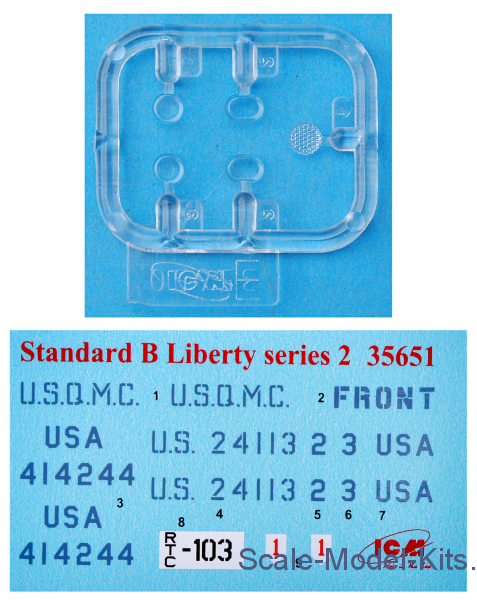 Standard B "Liberty" Series 2, WWI US Army Truck-ICM plastic scale ...