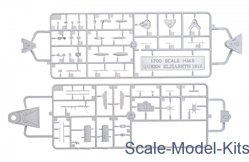 Trumpeter - HMS Queen Elizabeth 1918 - plastic scale model kit in 1:700 ...